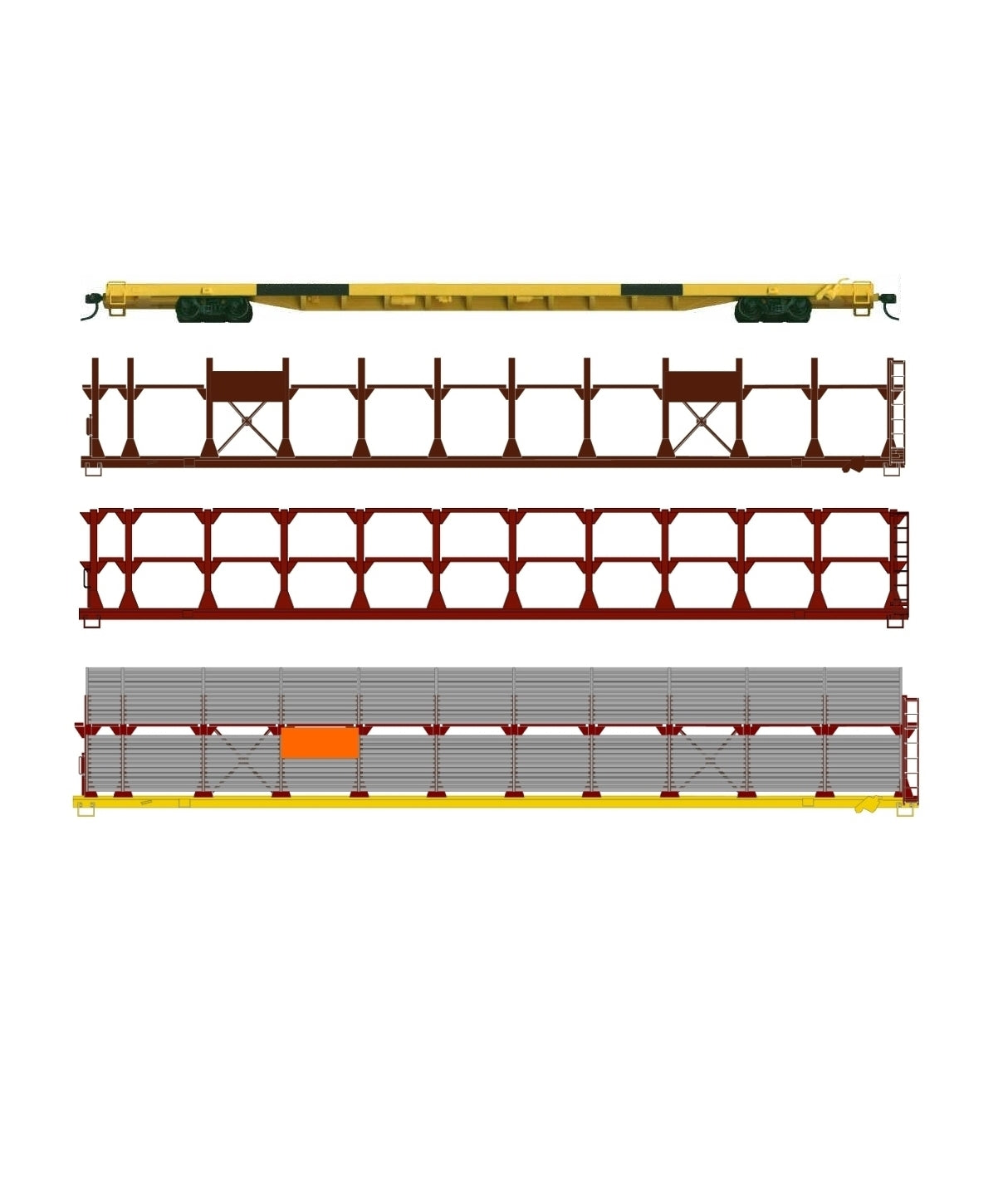 Decal Renumber Sets for 89' Flat Cars and Auto Racks – Accurail Inc