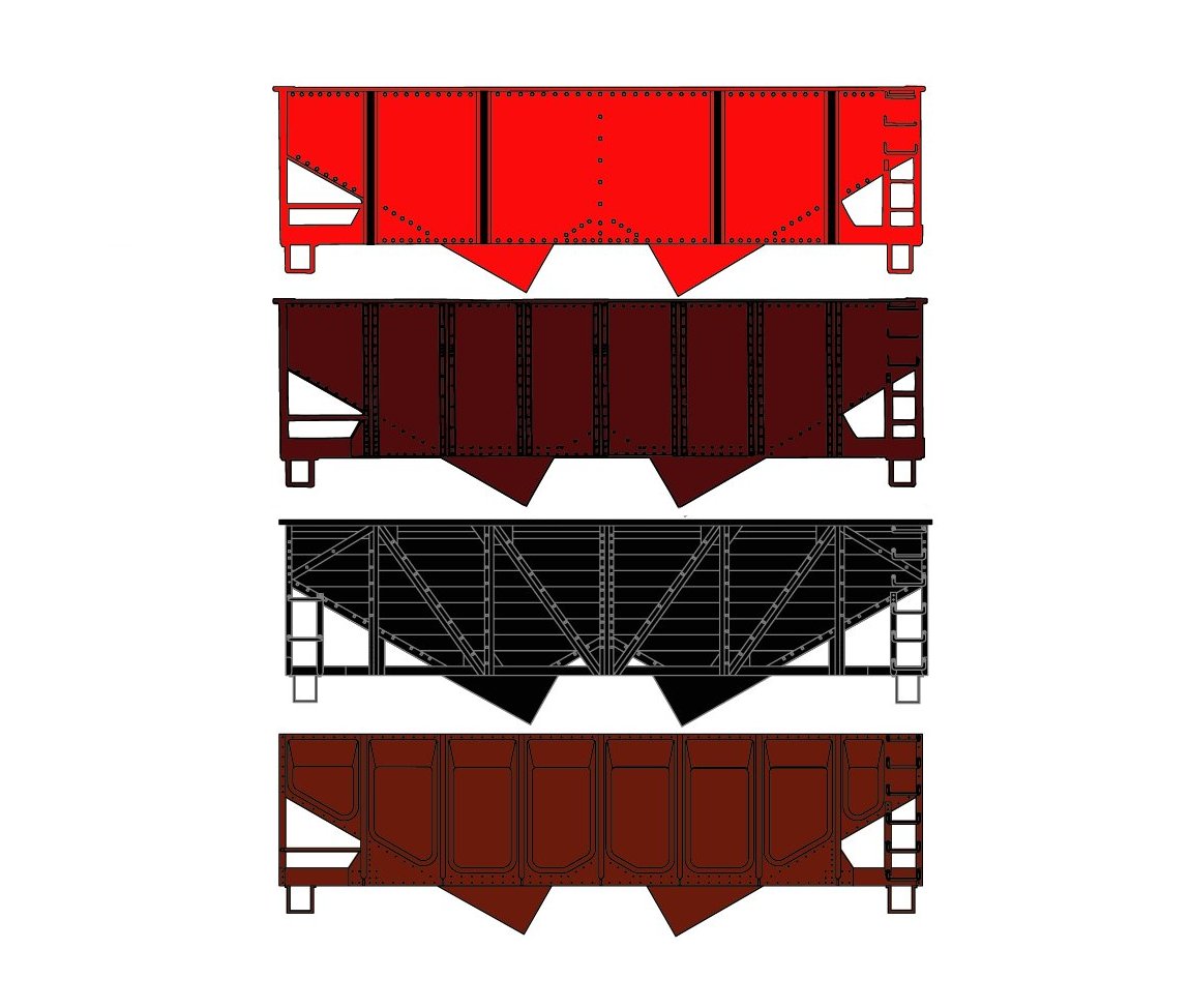 Decal Renumber Sets for USRA Style Twin Hoppers – Accurail Inc
