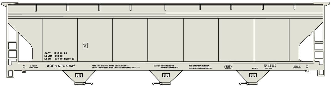 2000 Series 3-Bay ACF Hopper – Accurail Inc