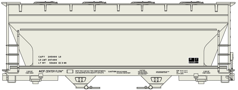 2200 Series 2-Bay ACF Hopper – Accurail Inc