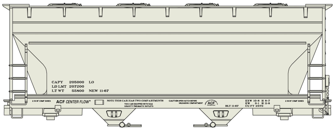 2200 Series 2-Bay ACF Hopper – Accurail Inc