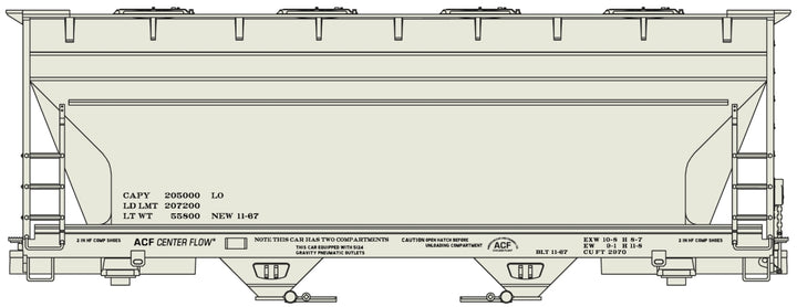 2200 Series 2-Bay ACF Hopper – Accurail Inc