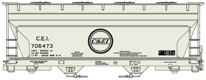 2200 Series 2-Bay ACF Hopper – Accurail Inc