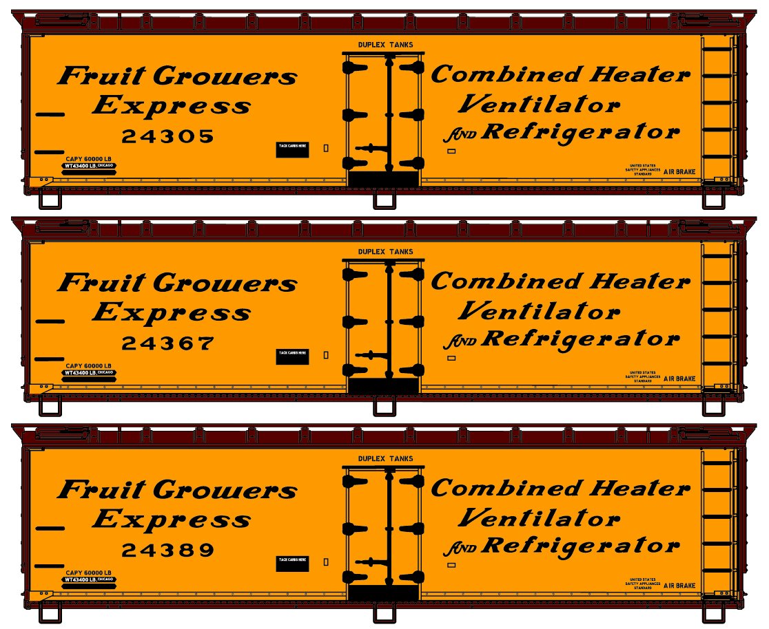 8161 Fruit Growers Express 3-Car Set – Accurail Inc